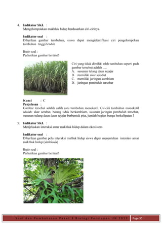 Paket 3 soal ipa biologi . | PDF