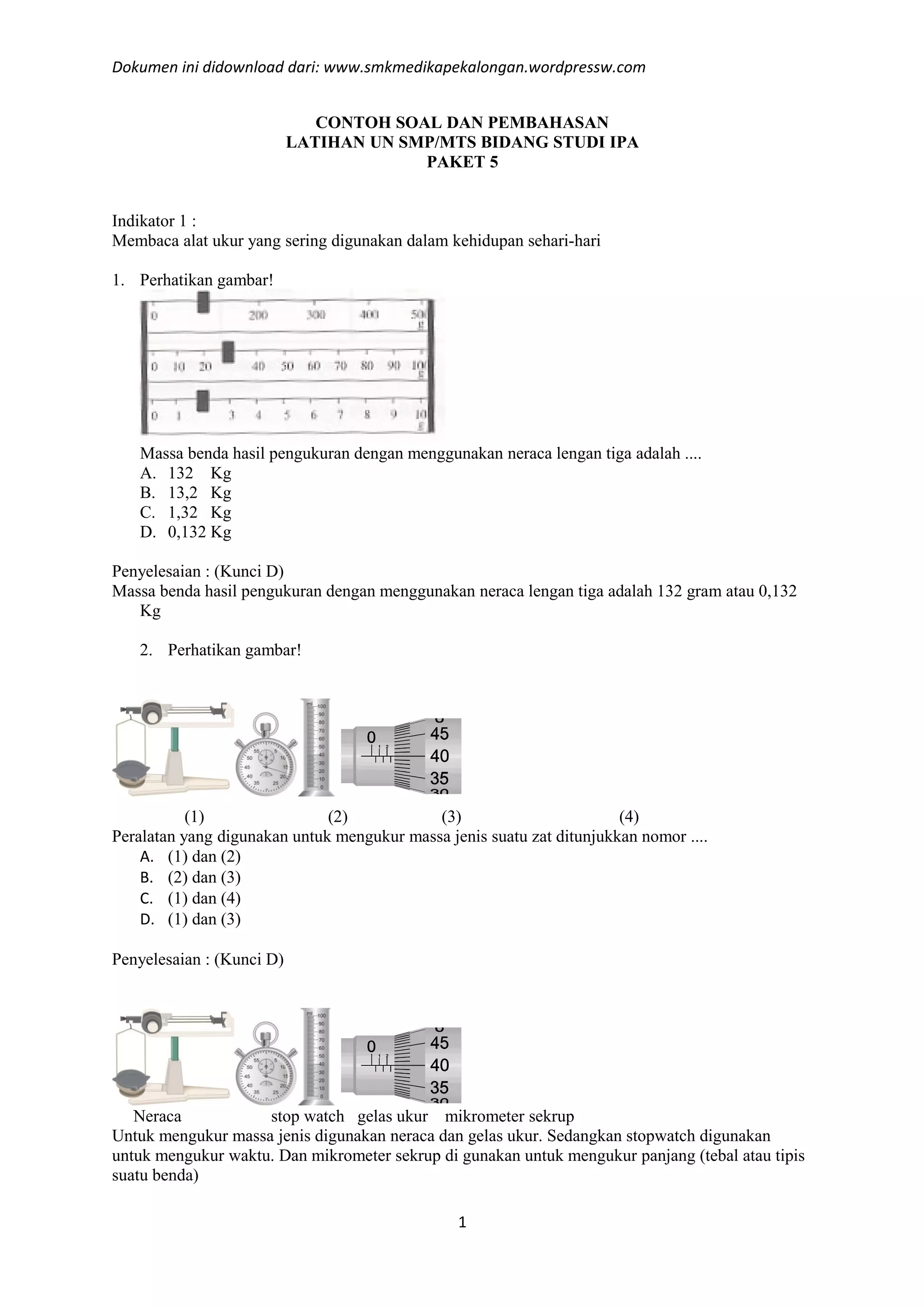 Paket5 contoh soal-ipa | DOC