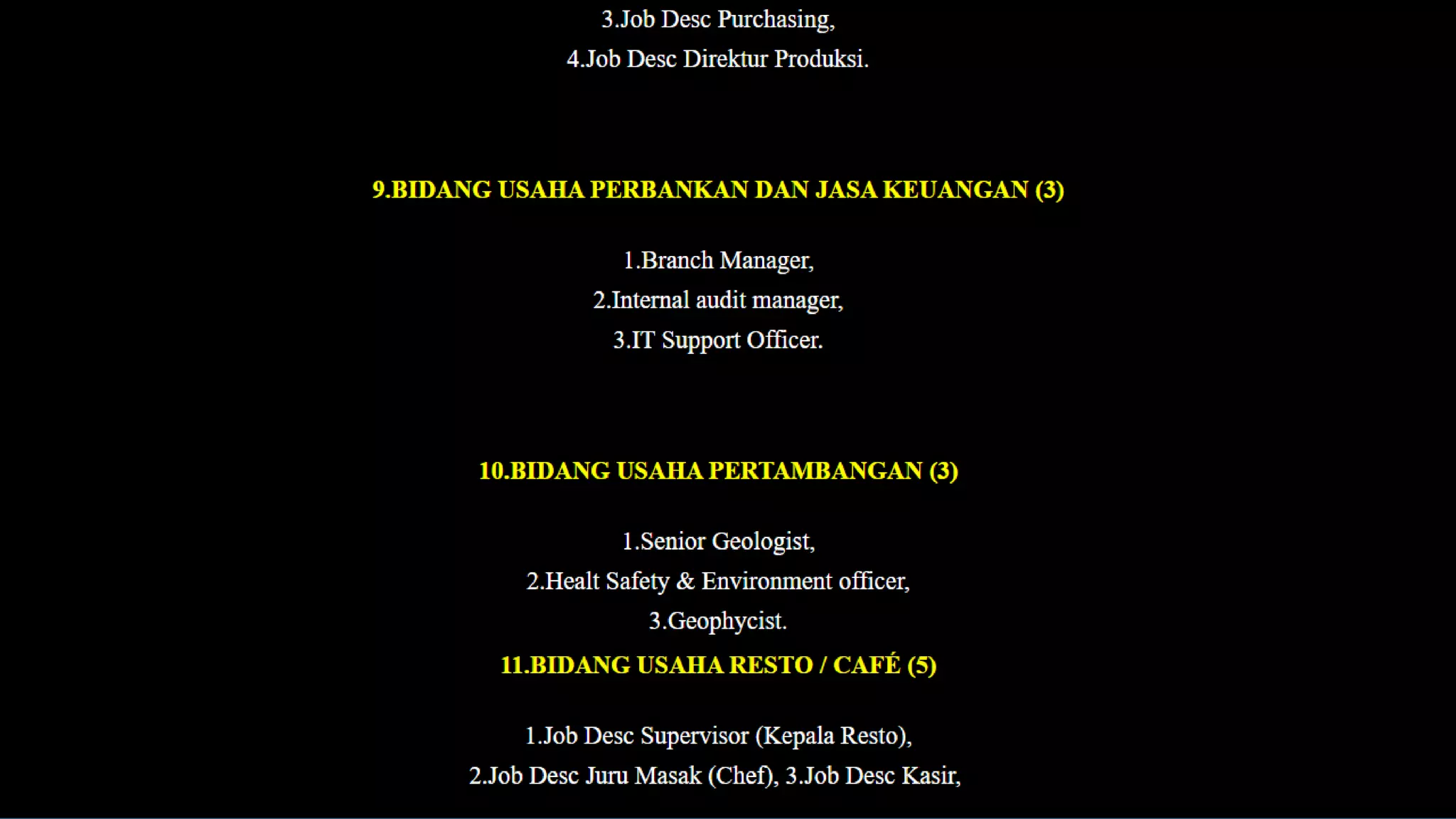 Contoh Job Description | PPT