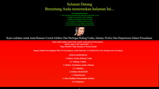 Contoh Job Description | PDF