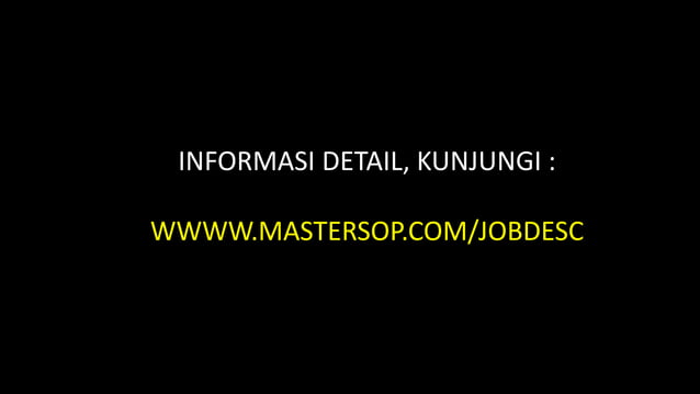 Contoh Job Description | PDF