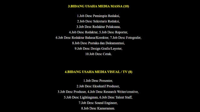 Contoh Job Description | PDF