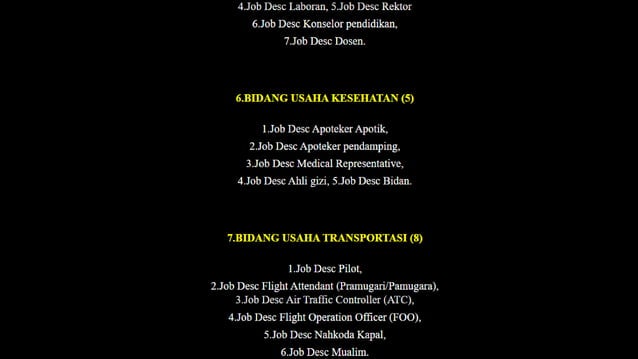 Contoh Job Description | PDF