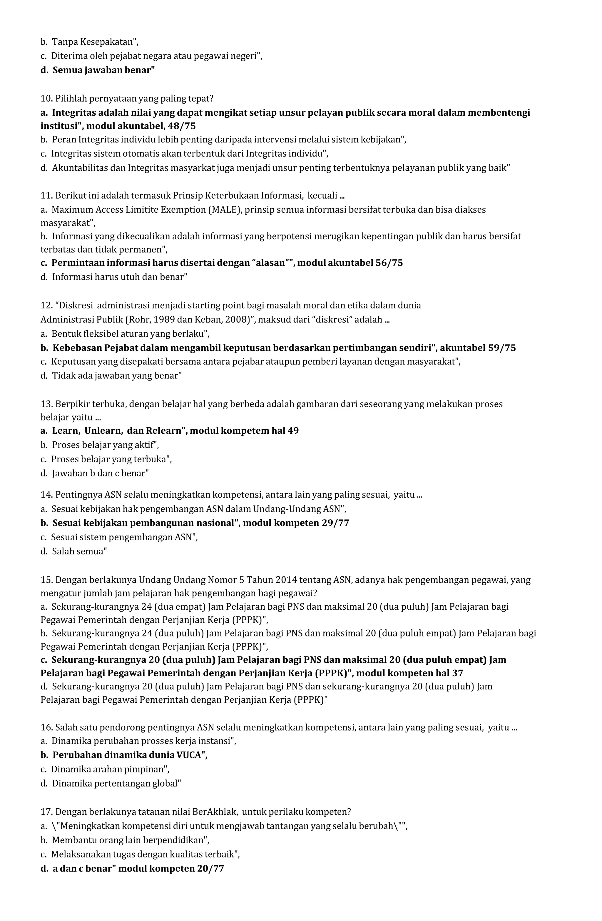 Soal dan Jawaban posttest Orientasi PPPK.docx