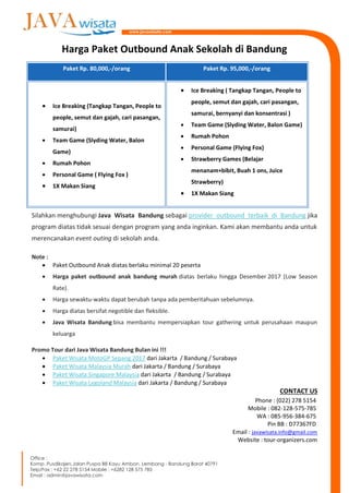 Paket outbound anak | PDF