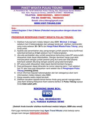 PROPOSAL WISATA | PDF