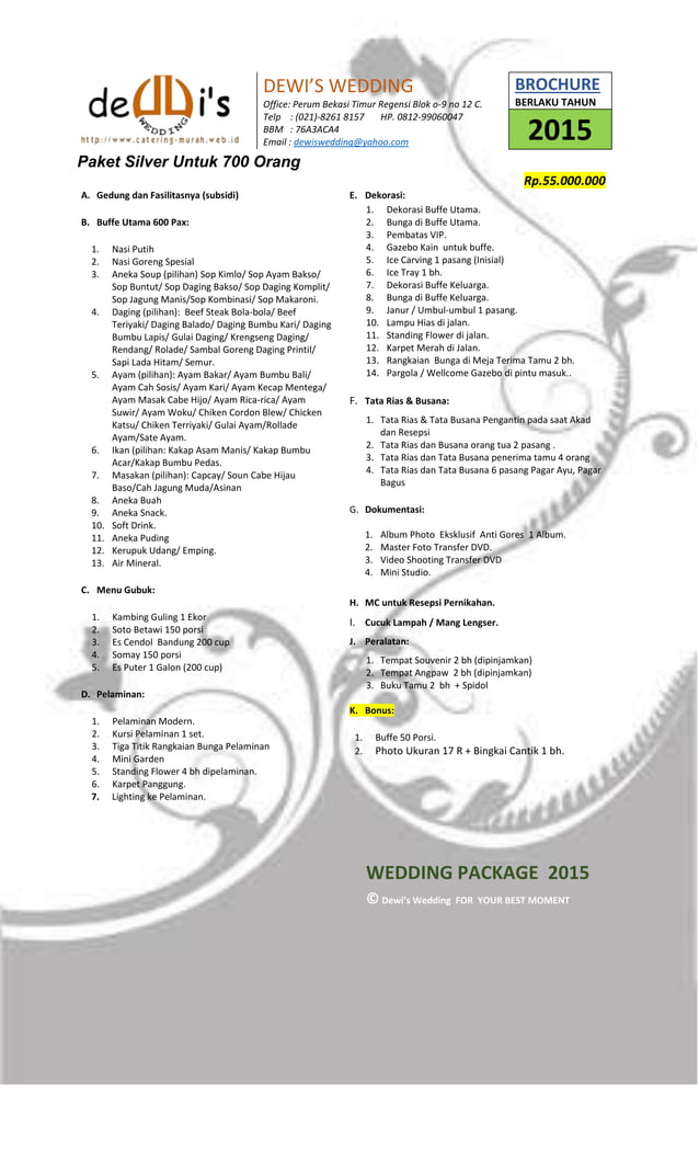 Paket silver 700 orang | PDF