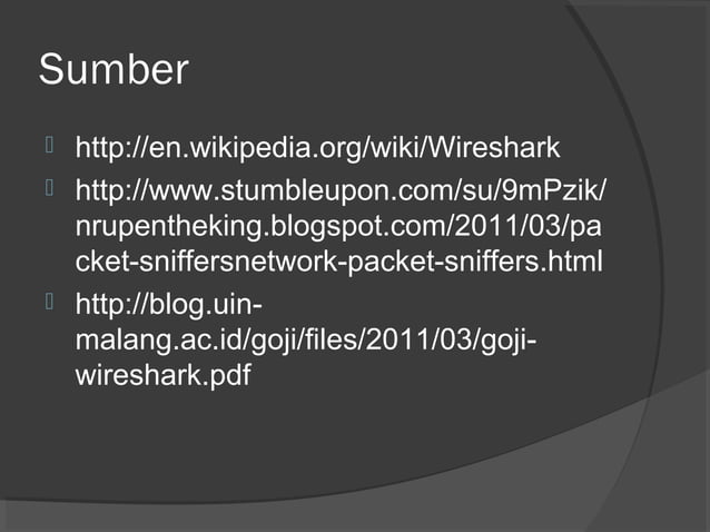 Paket sniffing dengan wireshark | PPT