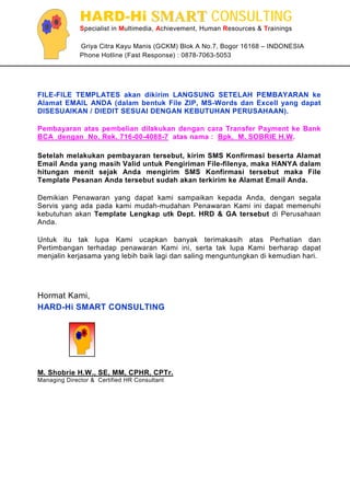 Contoh SOP Lengkap Dept. HRGA Perusahaan | PDF
