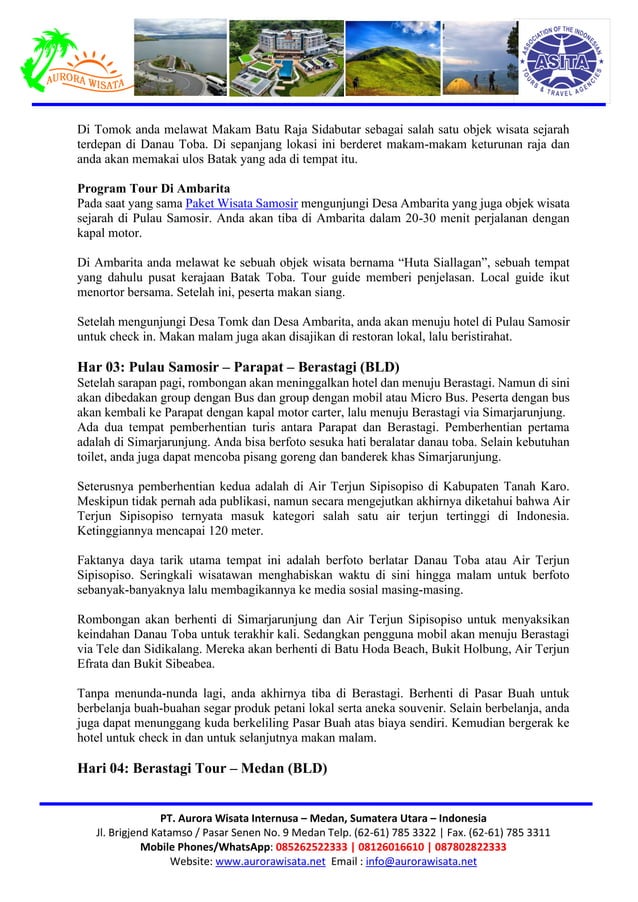 Program Paket Tour Samosir 5 Hari 4 Malam.pdf