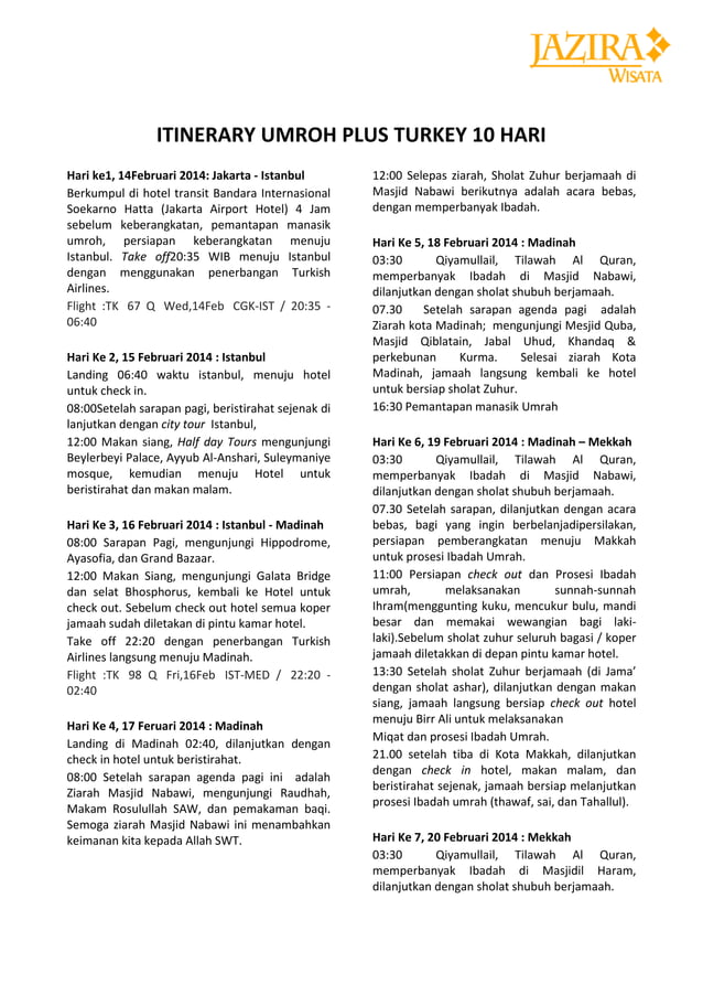 Paket Umroh Plus Turki Murah | PDF