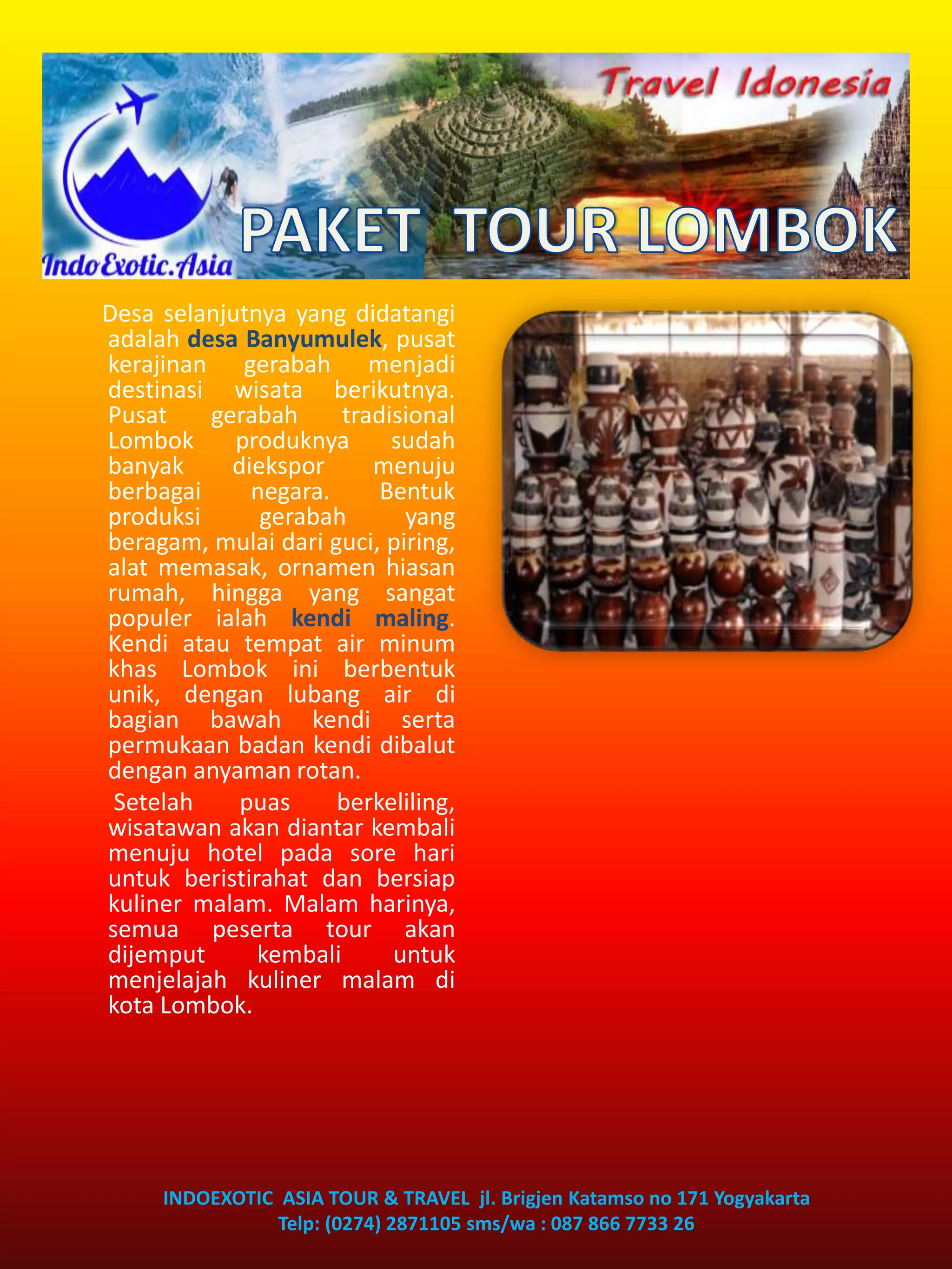 Paket wisata lombok | PPTX