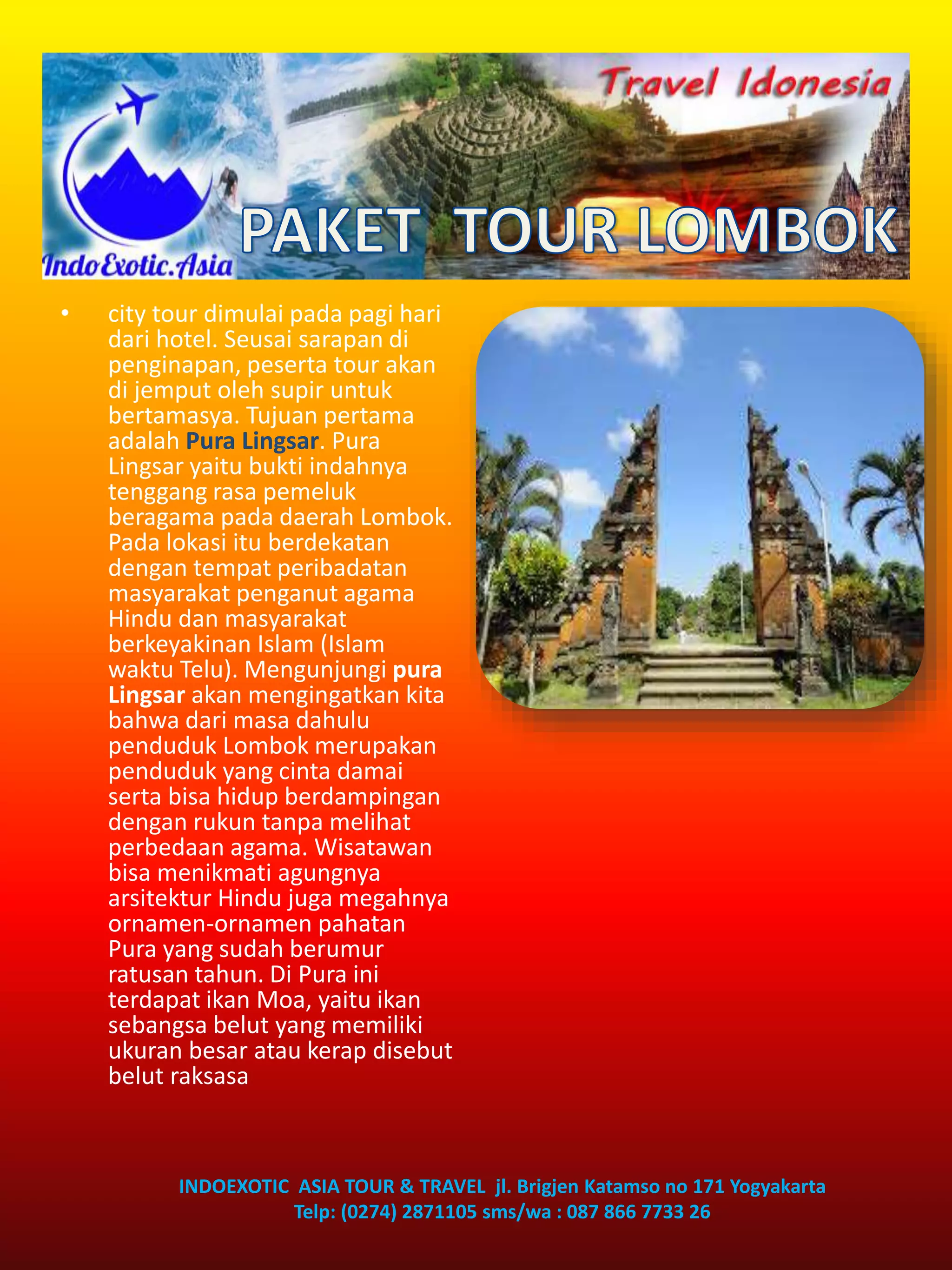 Paket wisata lombok | PPTX