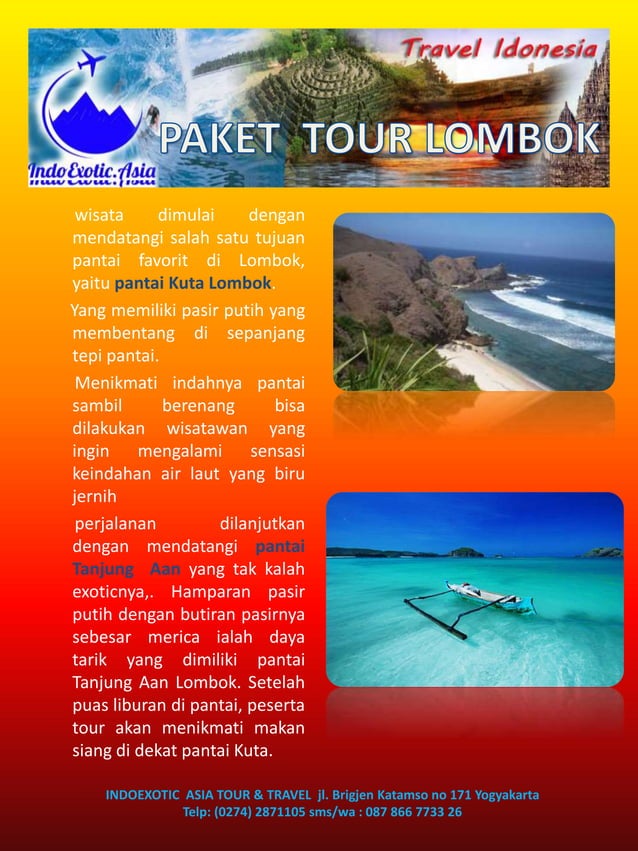 Paket wisata lombok | PPTX