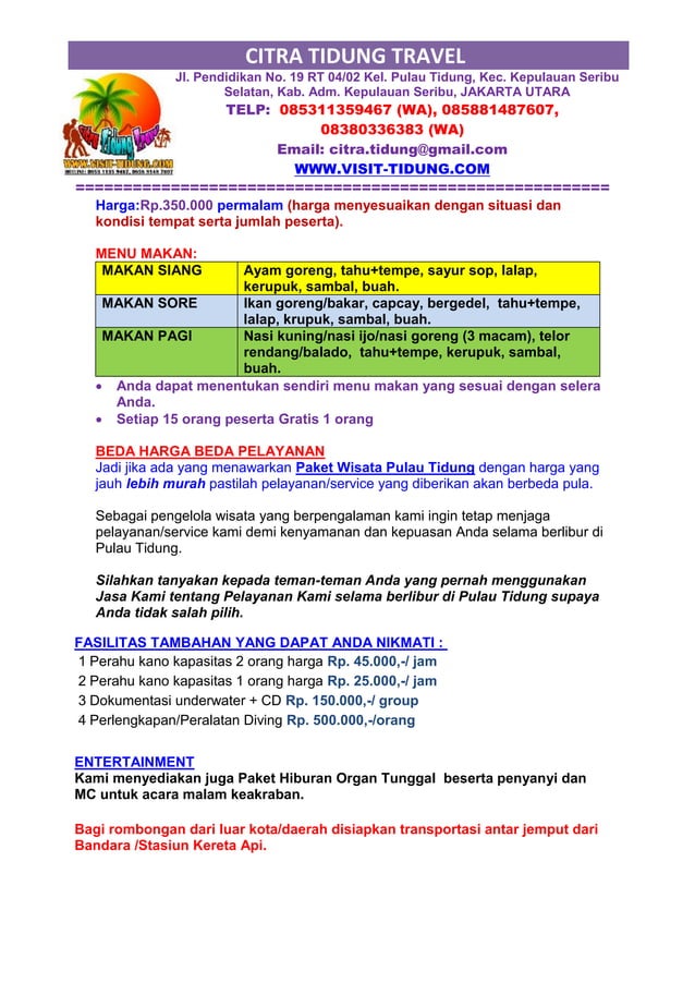 Paket Family Gathering Kantor Perusahaan | PDF