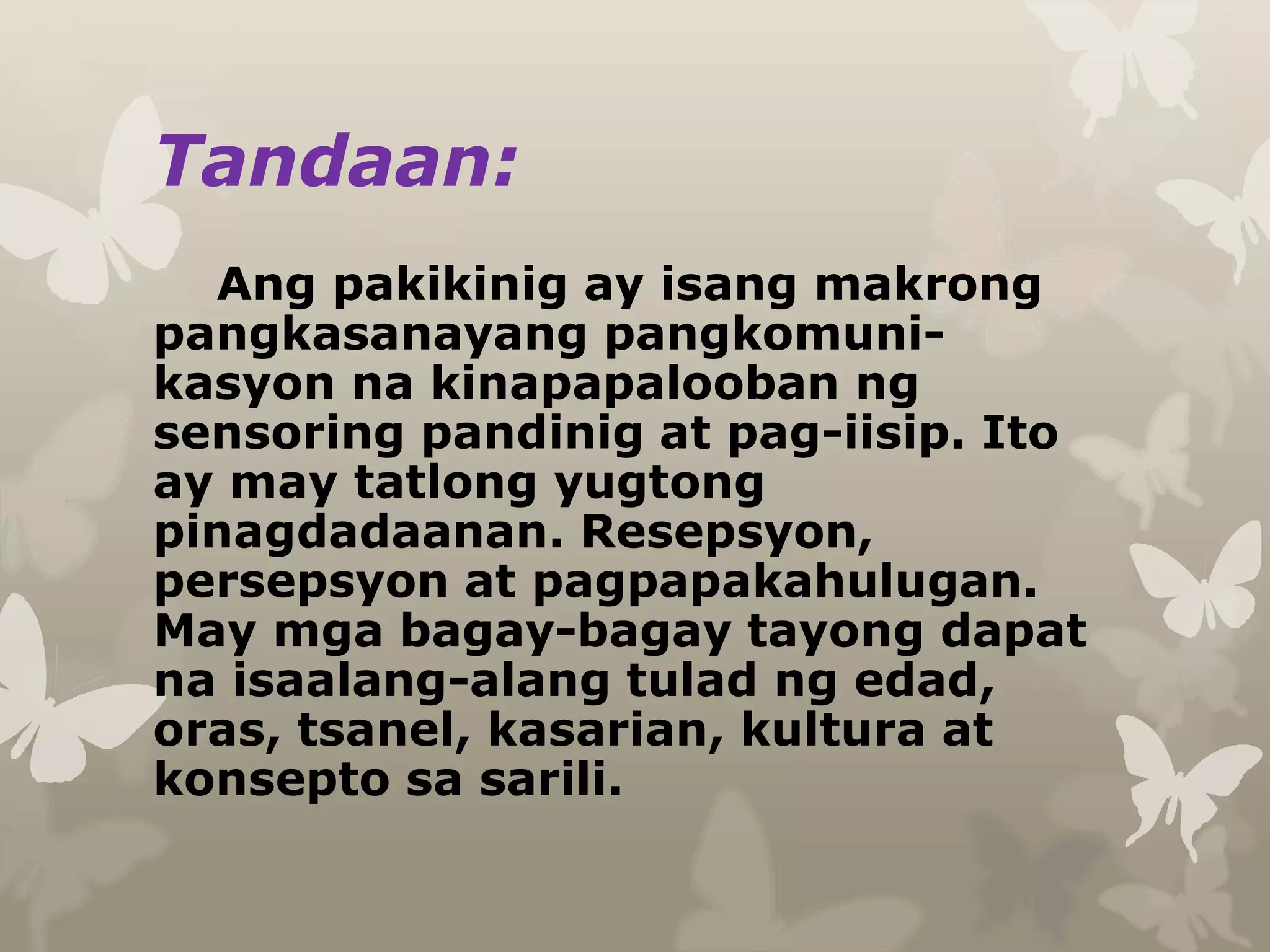 Pakikinig | PPTX