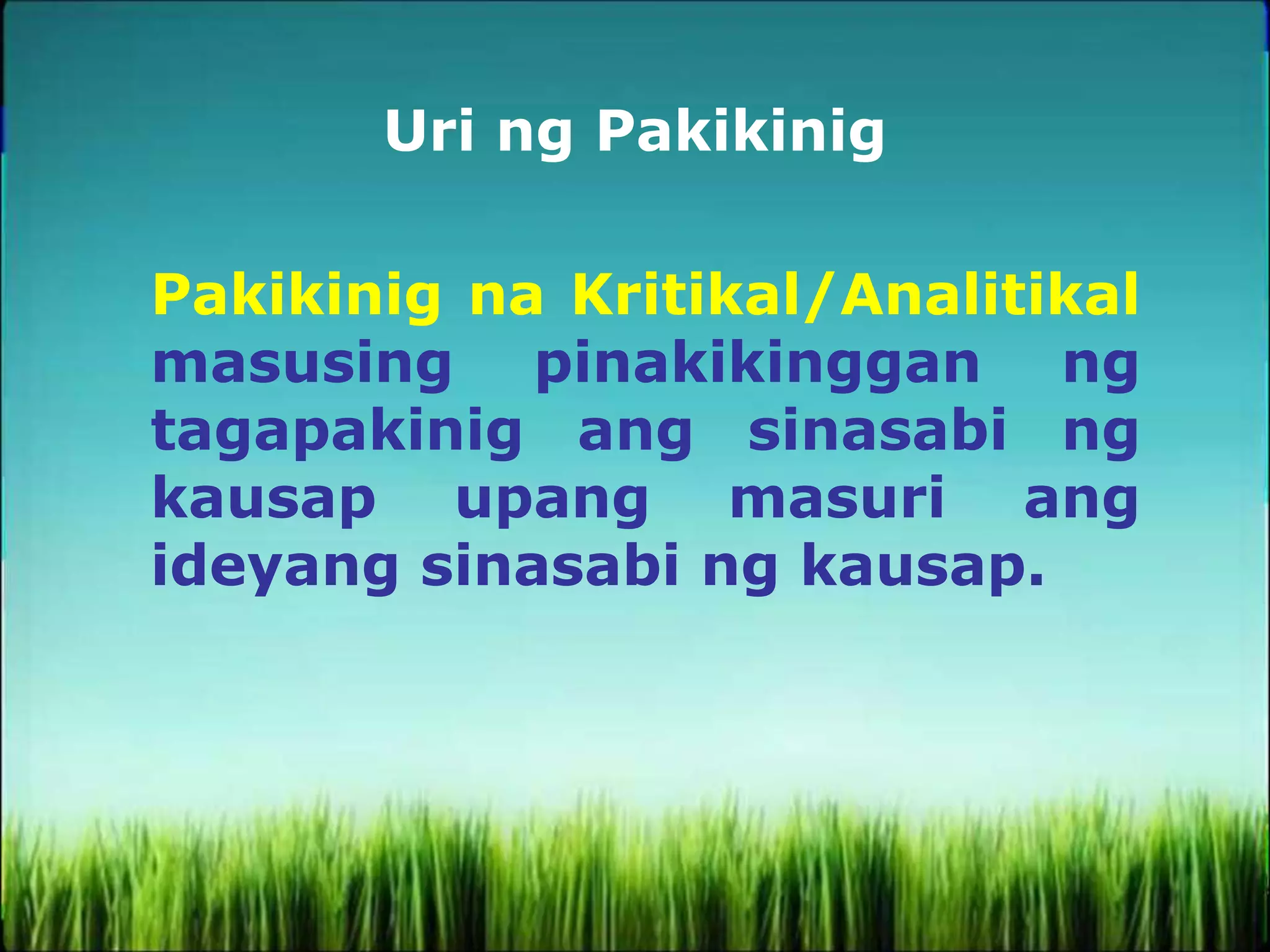 Pakikinig slideshare lecture1 | PPT