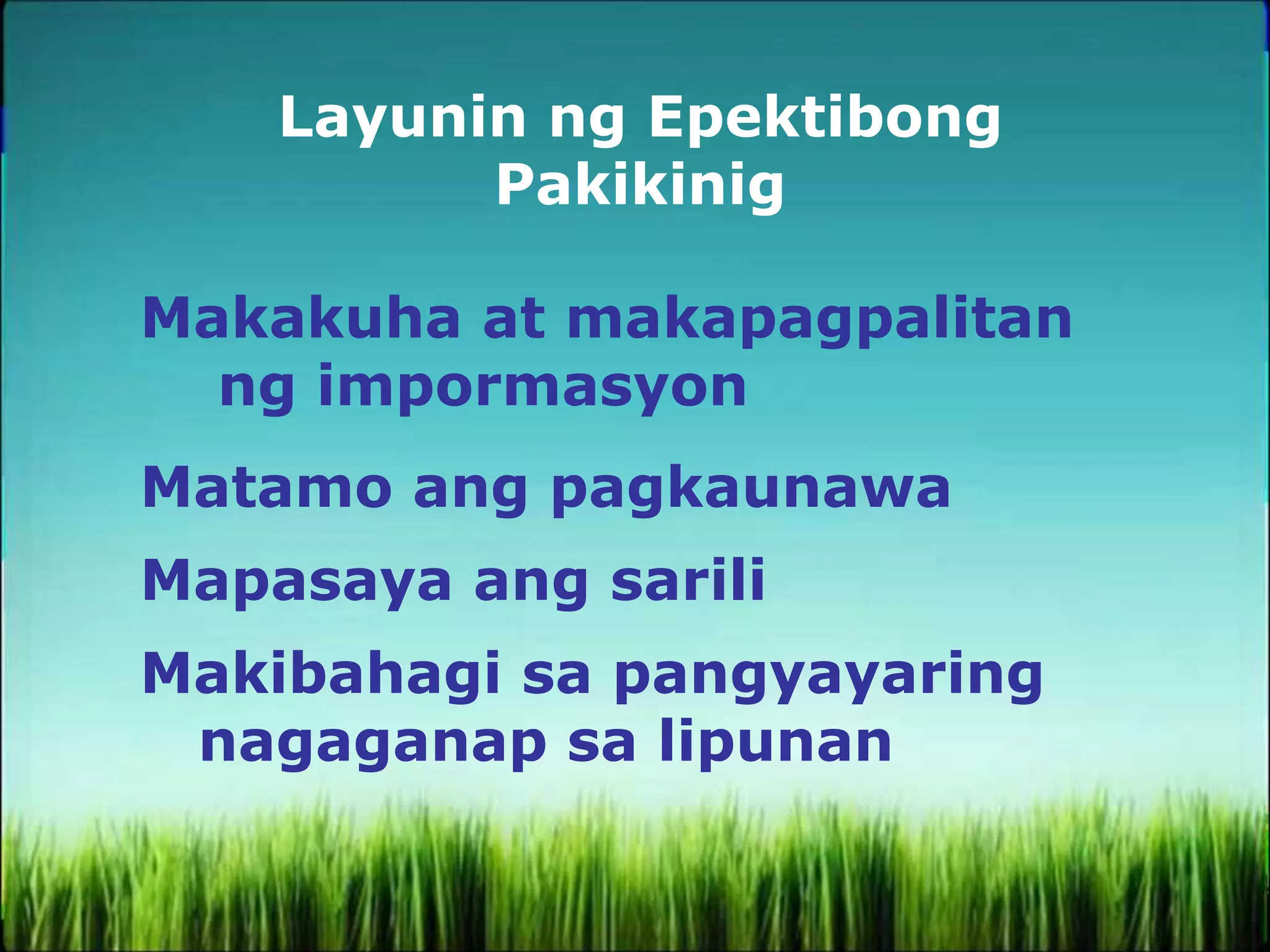 Pakikinig slideshare lecture1 | PPT