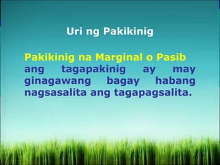 Pakikinig slideshare lecture1 | PPT