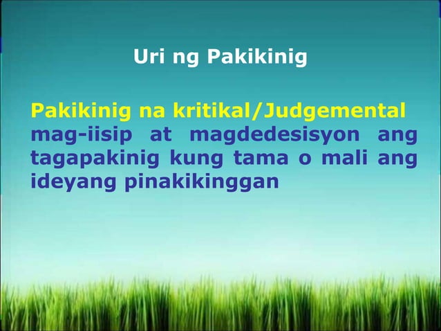 Pakikinig slideshare lecture1 | PPT