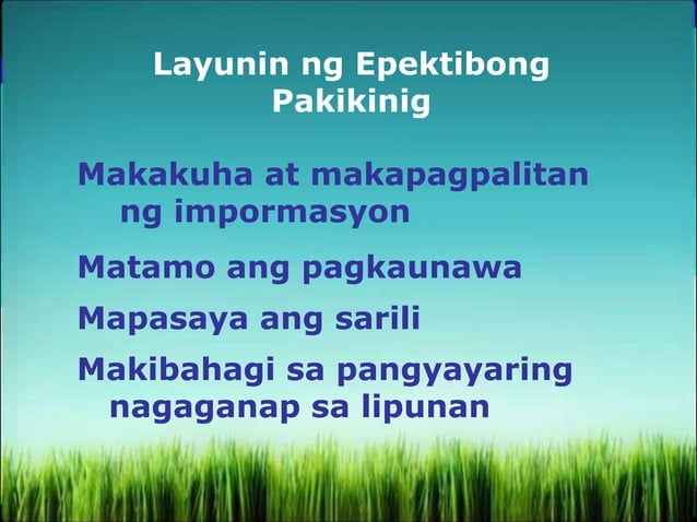 Pakikinig slideshare lecture1 | PPT