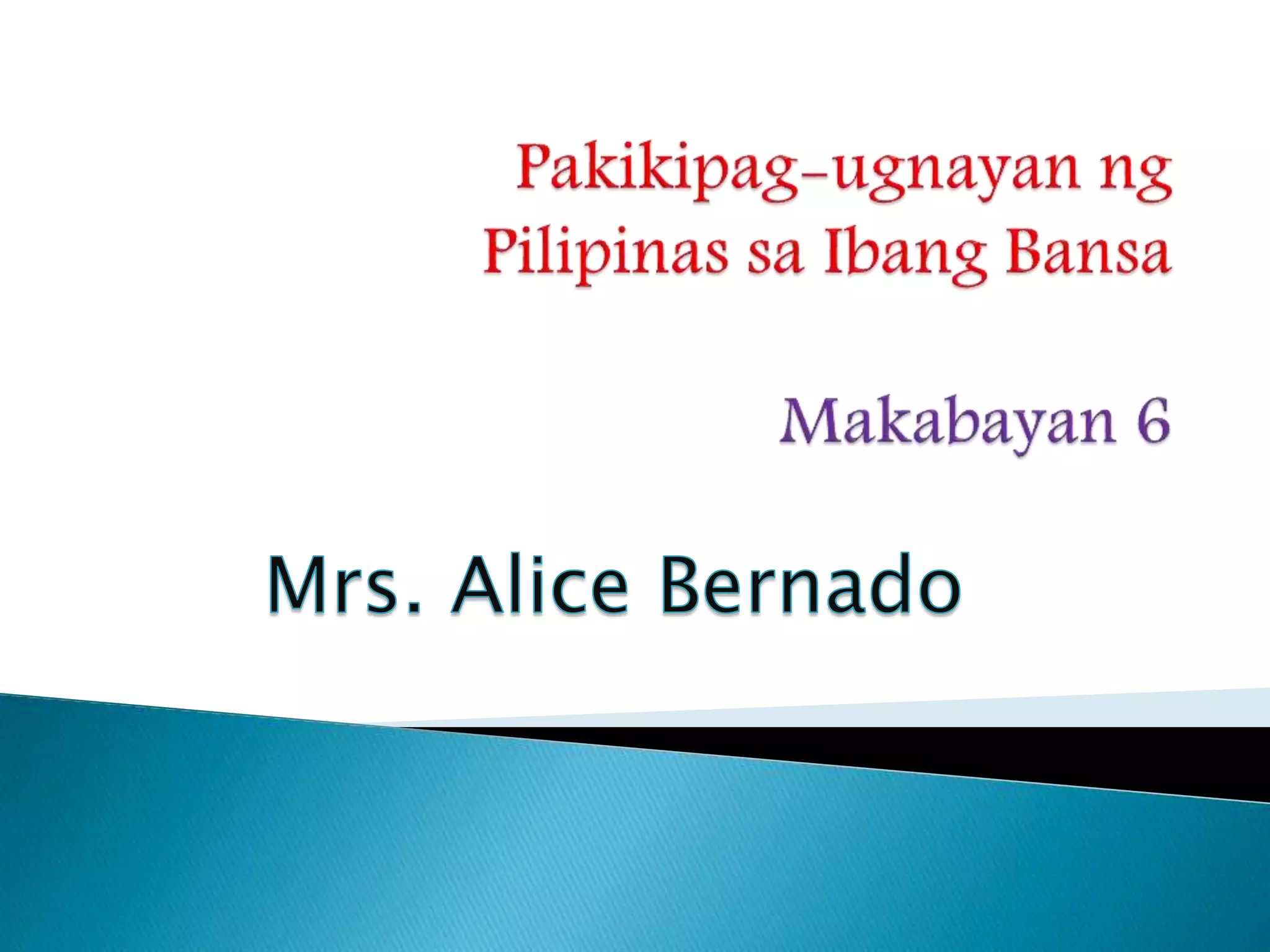Pakikipag ugnayan ng pilipinas sa ibang bansa | PPTX