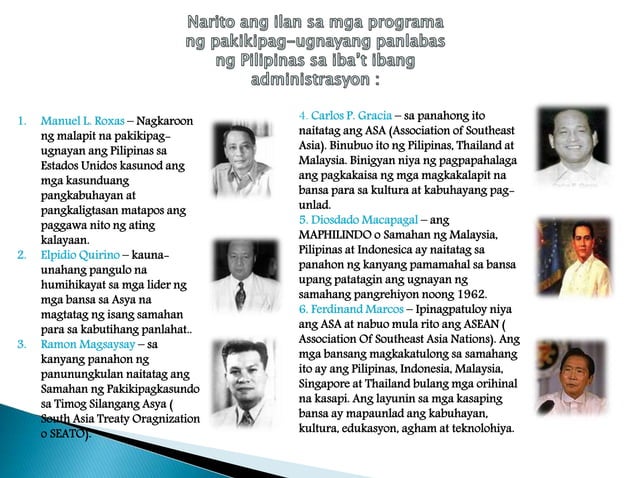 Pakikipag ugnayan ng pilipinas sa ibang bansa | PPTX