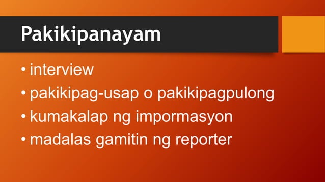 Pakikipanayam | PPTX