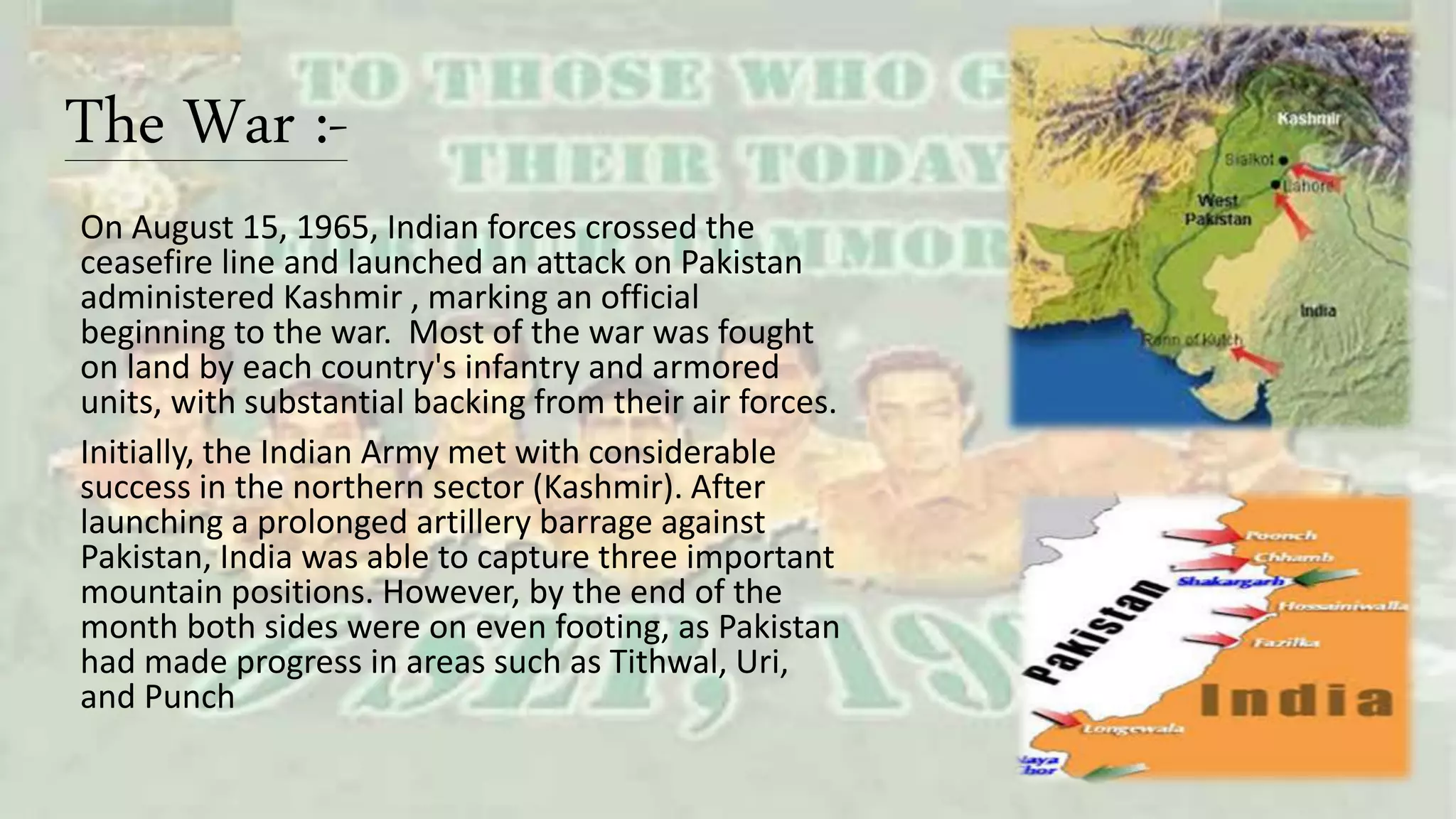 Pak india 1965 war | PPTX