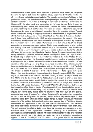 Pakistan and india Relation | DOCX