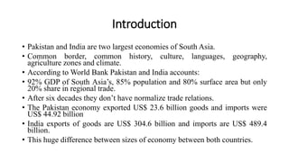Pak india trade | PPT