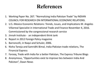 Pakistan India trade | PPTX