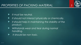 PACKING OF PHARMACEUTICALS | PPT