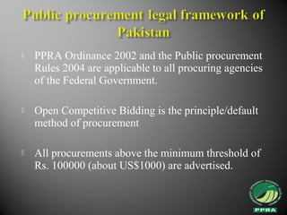 Pakistan ppra-presentation-2014 | PPT