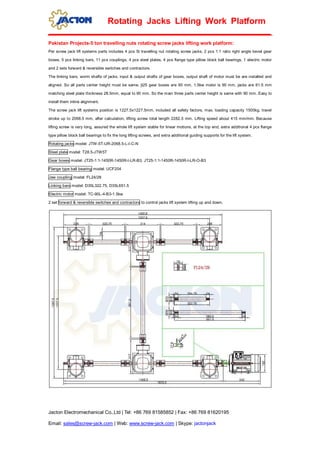 Pakistan 5 ton travelling nuts rotating screw type screw jacks lifting ...