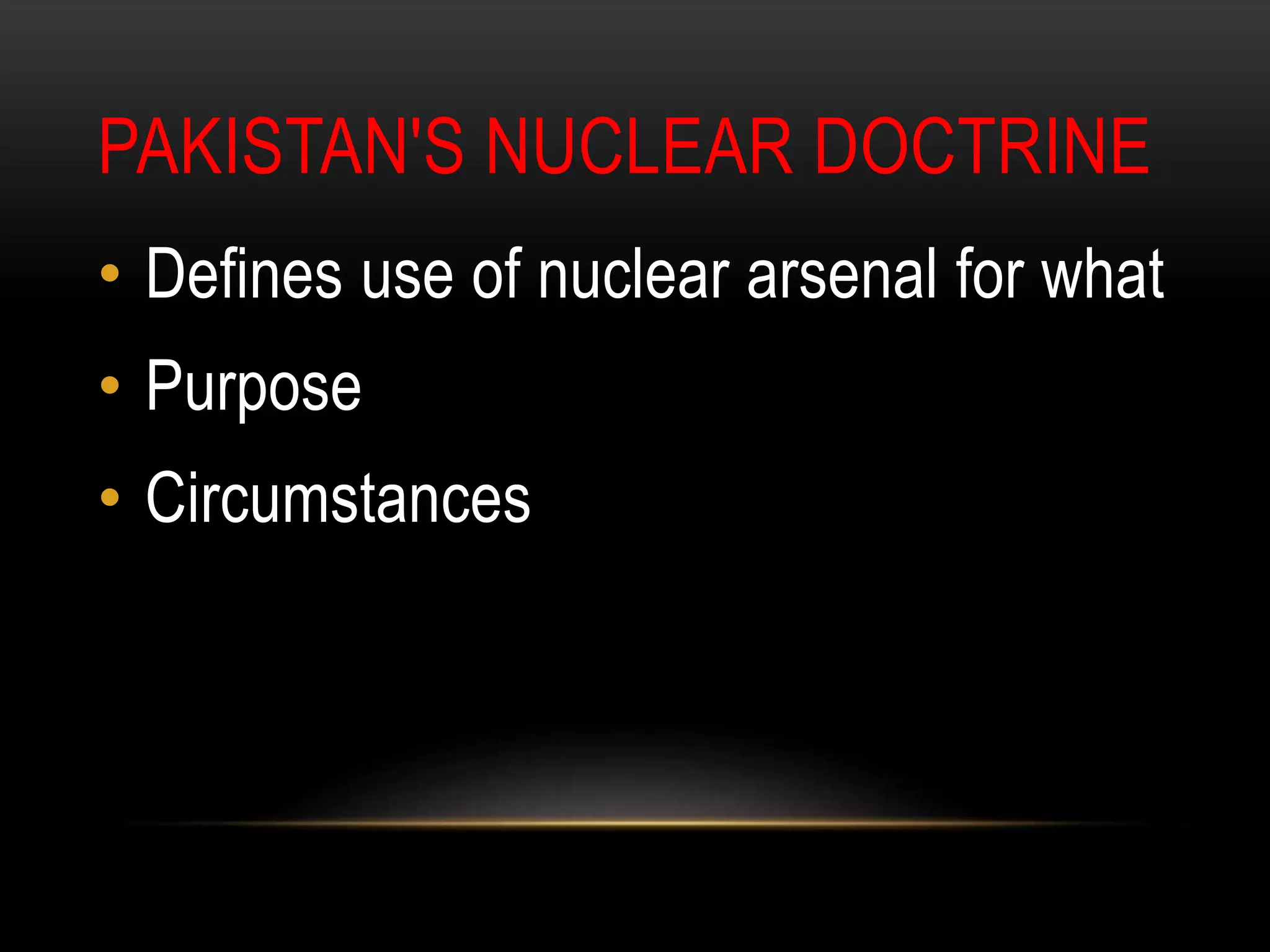 Pakistan and nuclear terrorism | PPTX