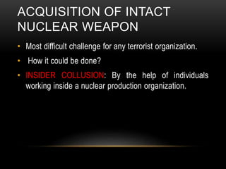 Pakistan and nuclear terrorism | PPTX