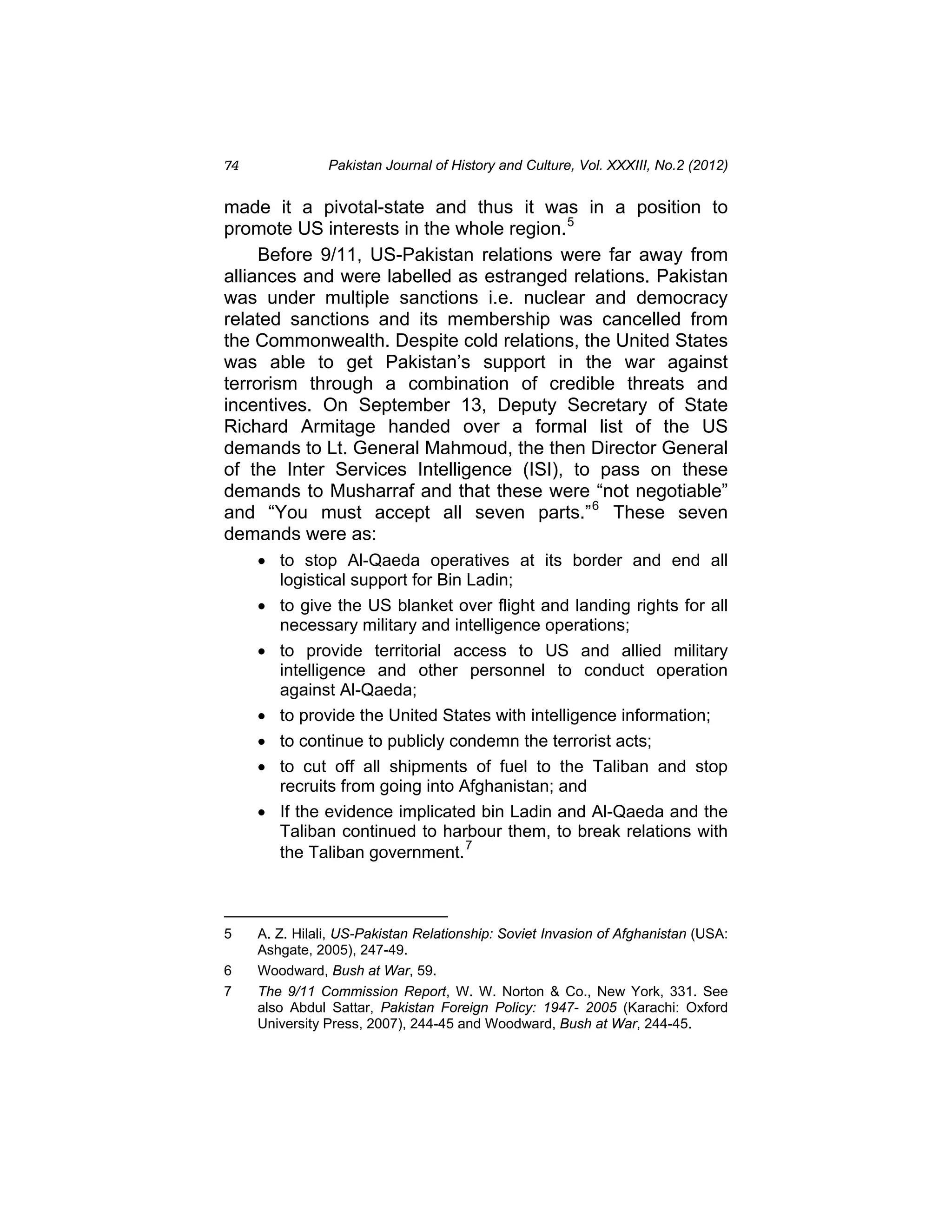 Pakistan and war on terror | PDF