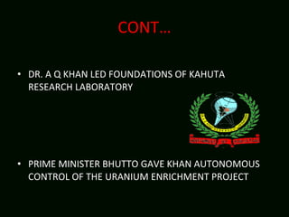 Pakistan atomic program | PPT