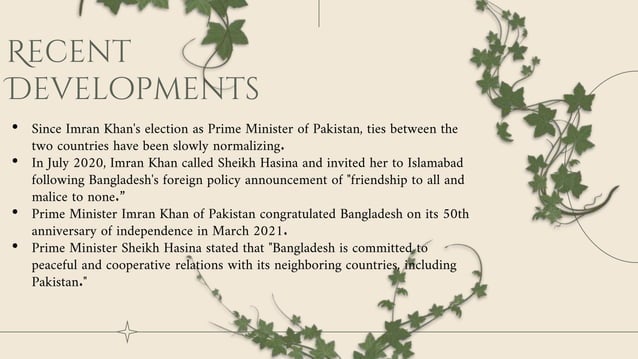 Pakistan Bangladesh relationship.pptx presentation | PPT