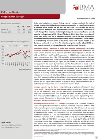 BMA Capital - Pakistan banks adopt a switch strategy! | PDF