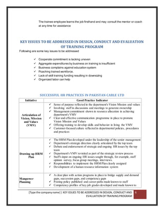 Pakistan cable | DOCX | Human Resources | Business