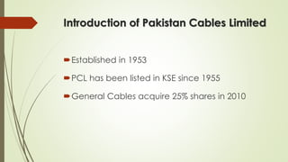 Financial analysis of Pakistan Cables ltd | PDF
