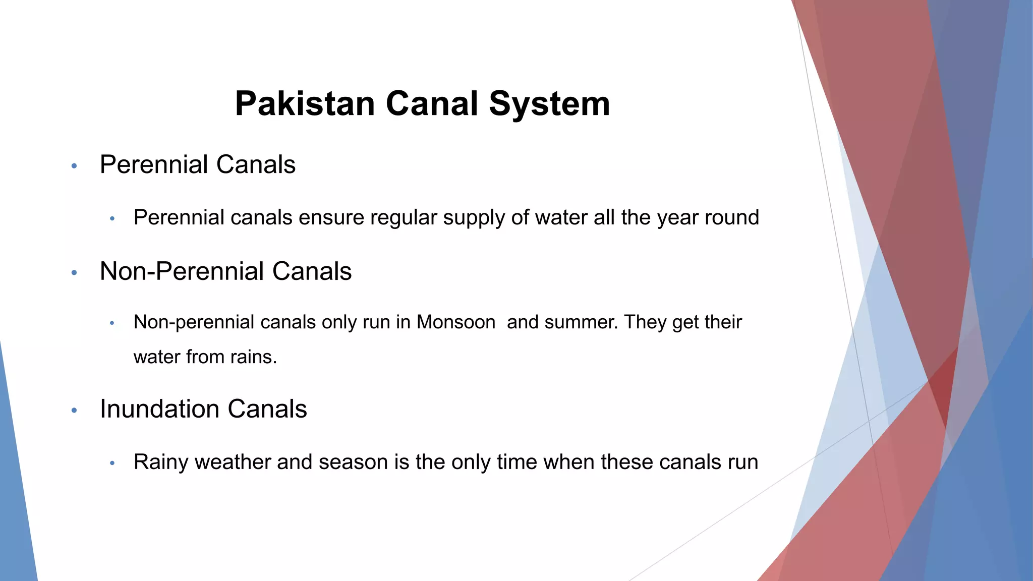 Canal System of Pakistan | PPTX