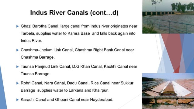 Canal System of Pakistan | PPTX | Asia Travel | Travel Locations