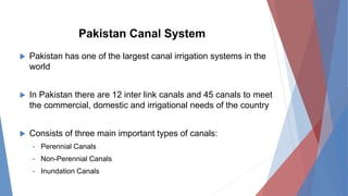 Canal System of Pakistan | PPTX