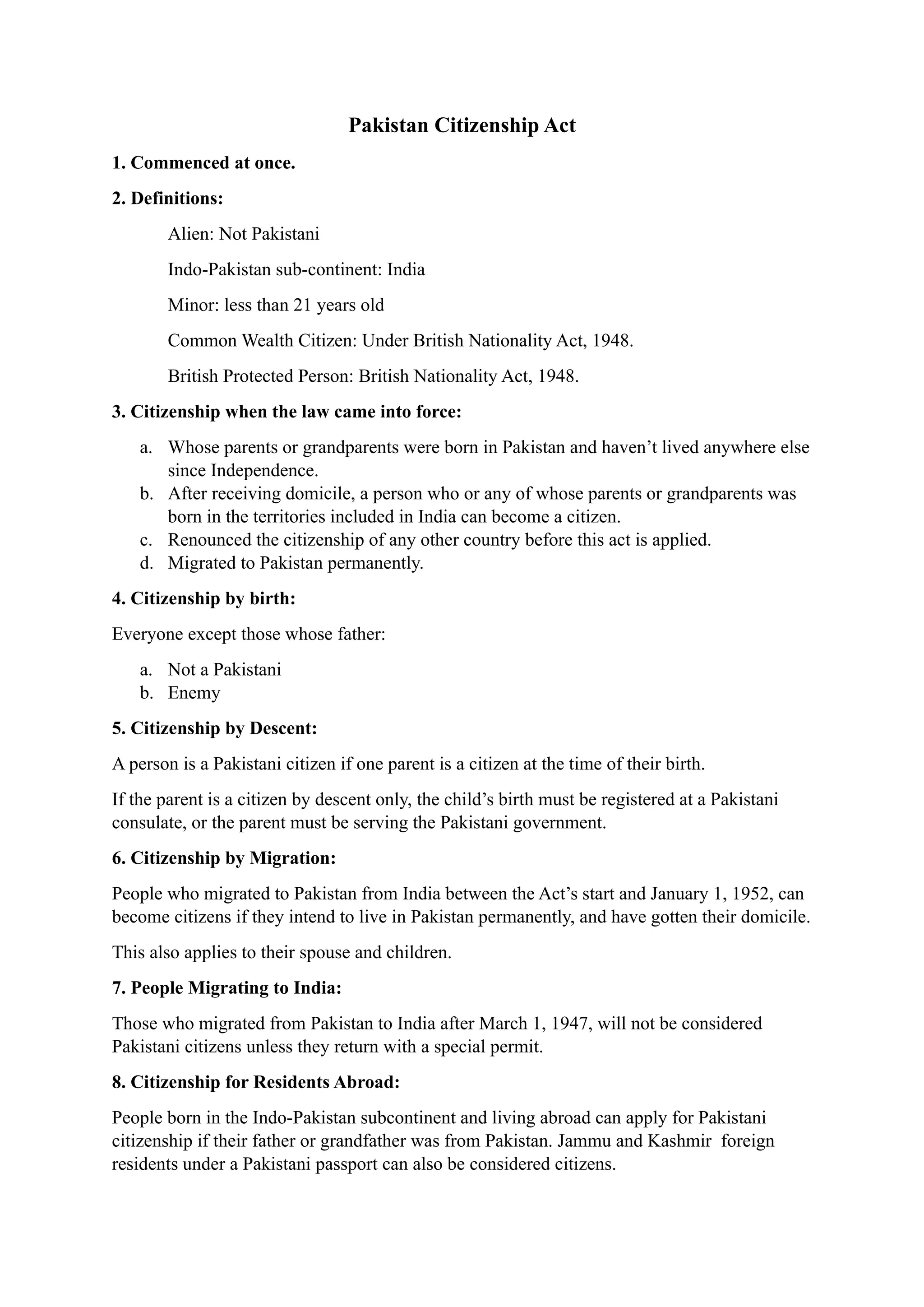 key points of Pakistan Citizenship Act.docx