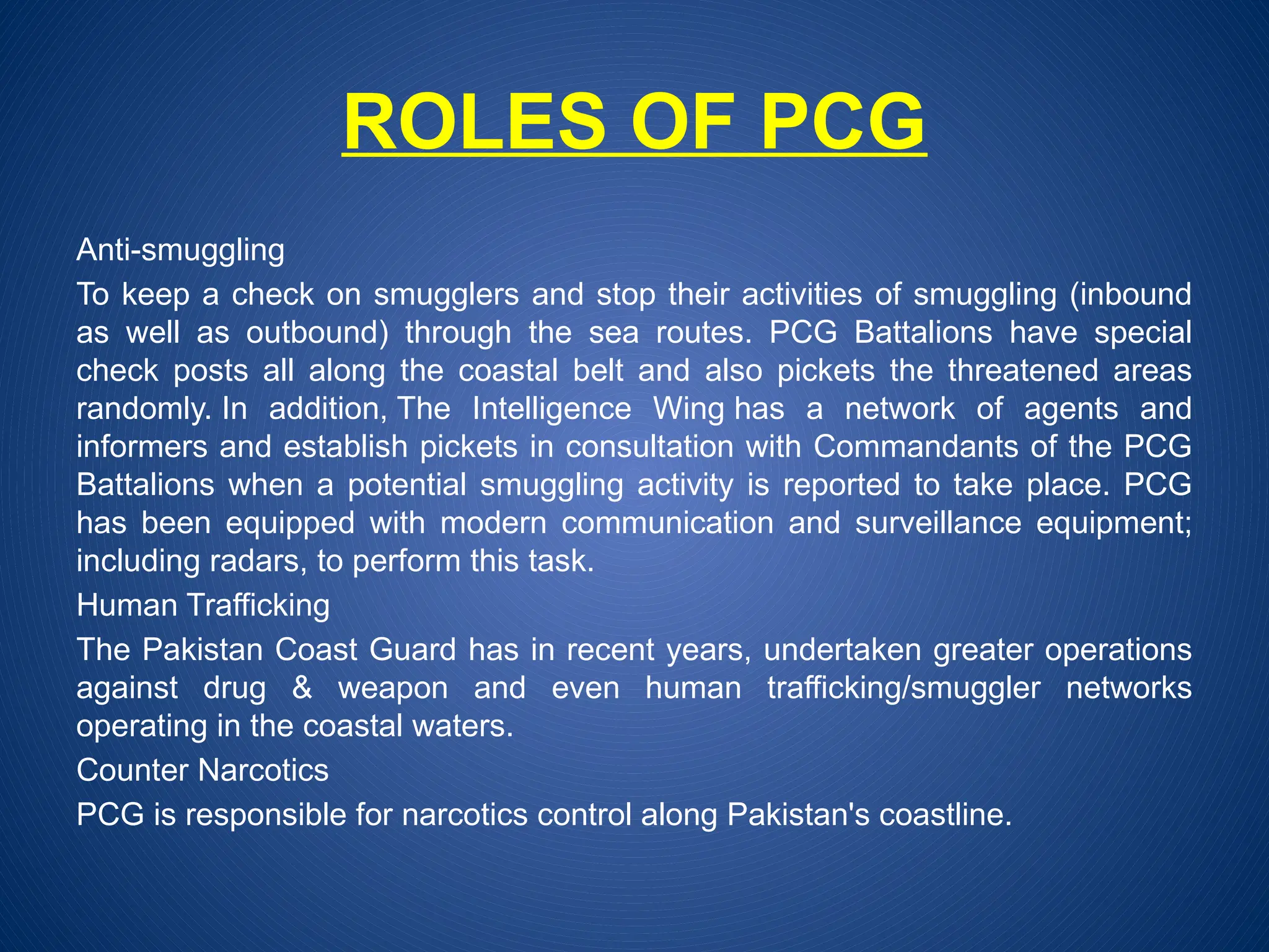 PAKISTAN COAST GUARD assets and strength | PPTX