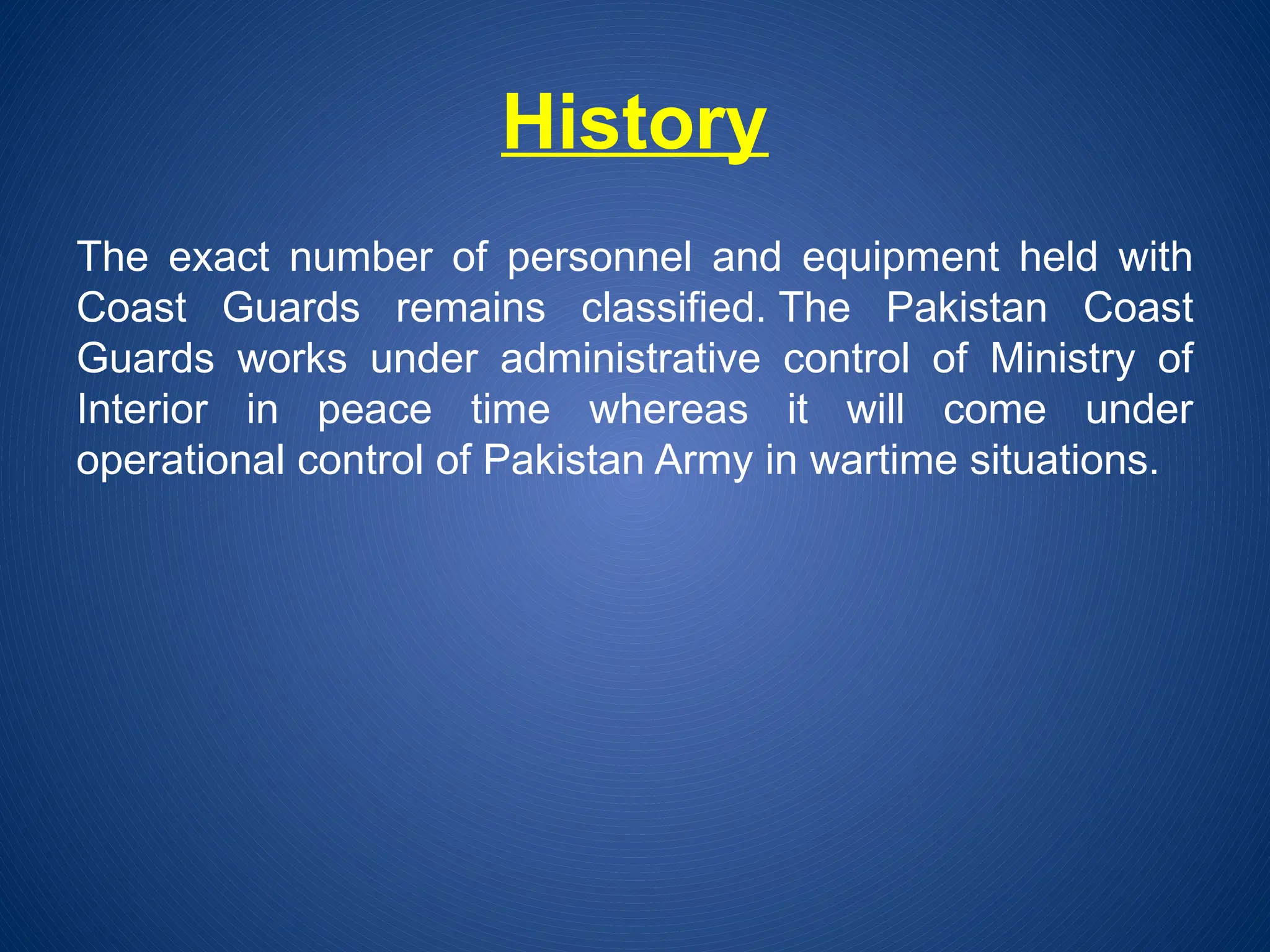 PAKISTAN COAST GUARD assets and strength | PPTX