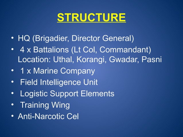 PAKISTAN COAST GUARD assets and strength | PPTX